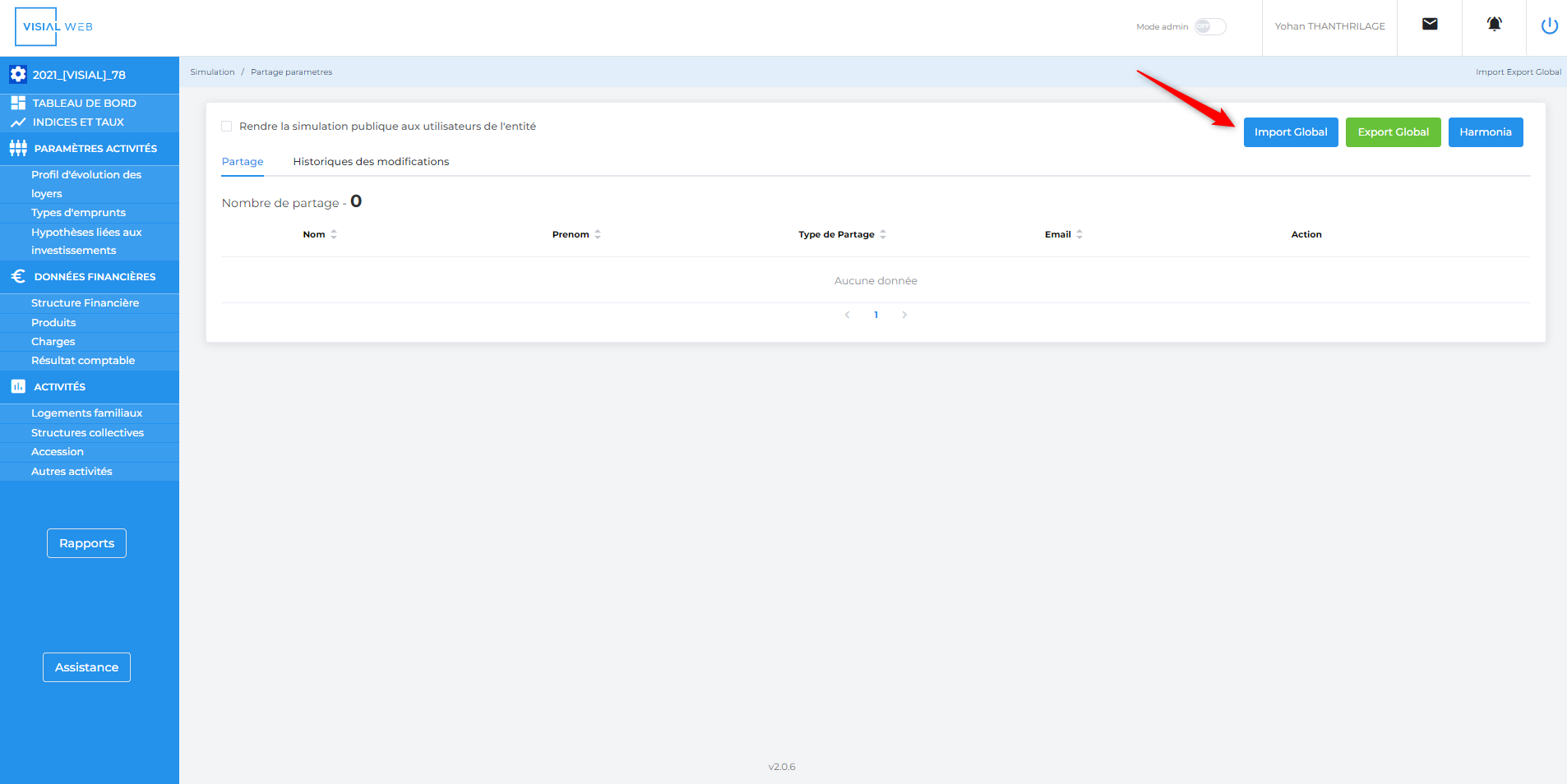 Export et Import Global – Visial Web